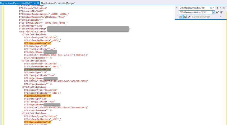 Hacking the DTSX (SSIS XML file) to Change Defaults – DataSteve