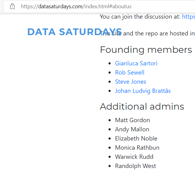 Datasaturdays.com and sqlsaturday.com, it’s time to unite! – DataSteve