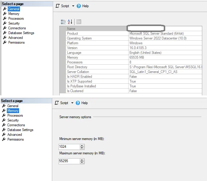 Change server Max Memory – DataSteve