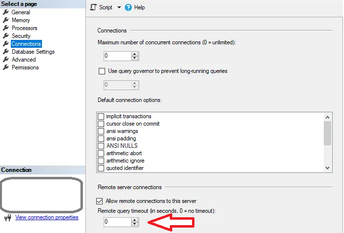 Change server Remote Query Timeout – DataSteve