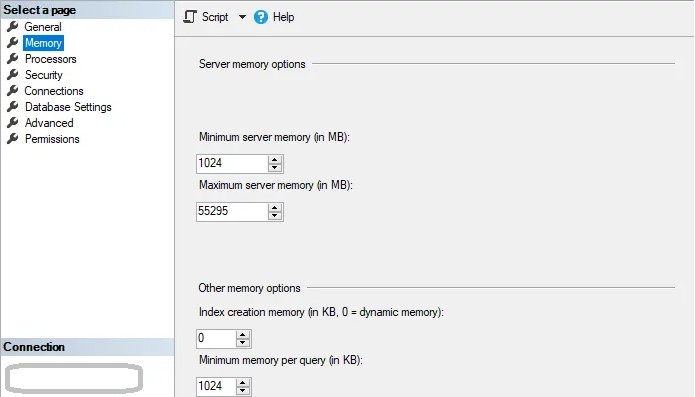 Change server Min Memory – DataSteve