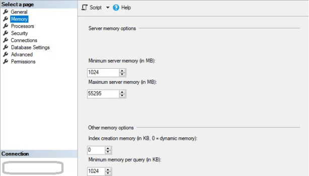 Change server Min Memory – DataSteve